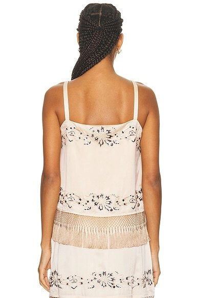 BODE Phantasm Fringe Silk Tank Top