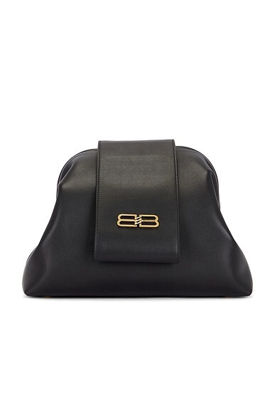 Balenciaga Medium Hand Bag In Calfskin Leather With Gold-tone Hardware