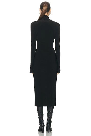 Norma Kamali Long Sleeve Turtleneck Dress