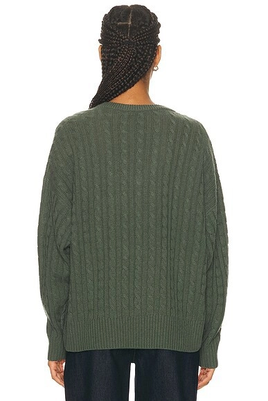 Jenni Kayne V-neck Cable Knit Sweater