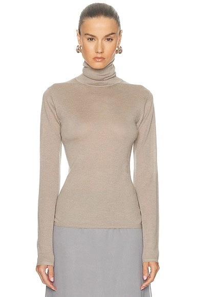 Renggli Cashmere Silk Fitted Turtleneck Sweater