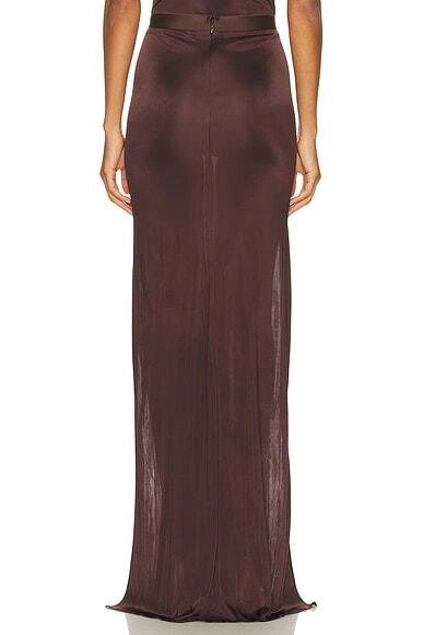 Atlein Double Slit Maxi Skirt