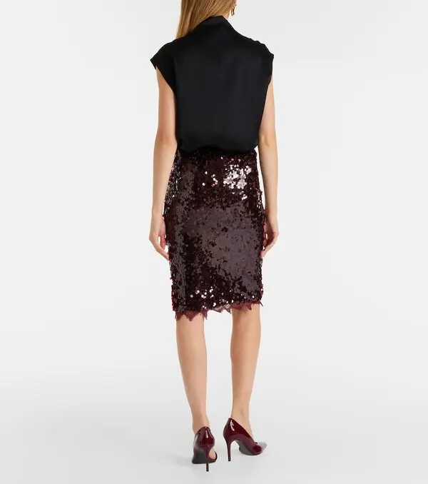 Christopher Esber Sequined Midi Skirt