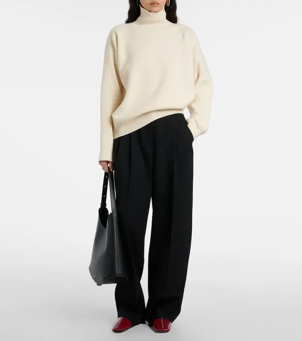 JIL SANDER Embellished Leather Ballet Flats In Cedar