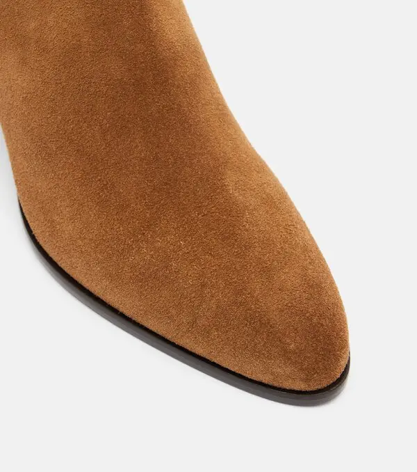 Isabel Marant Étoile Suede Zip-up Ankle Boots With Pearl Embellishment