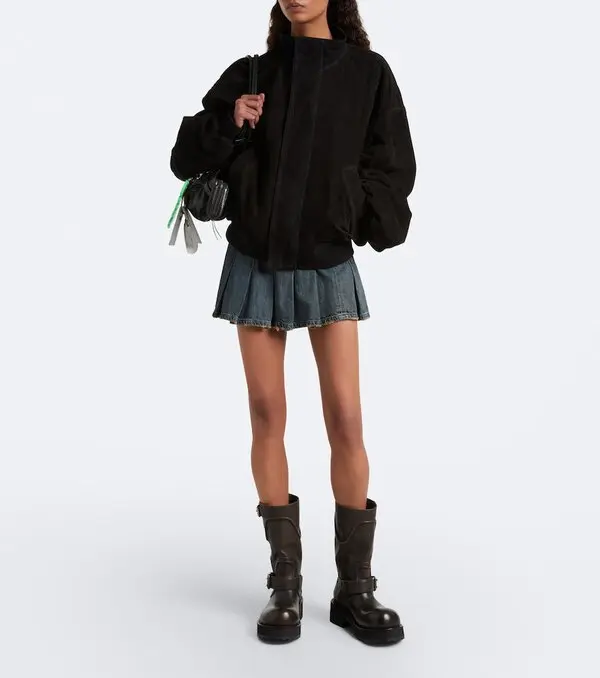 Balenciaga Venom Debossed Leather Boots - Brown