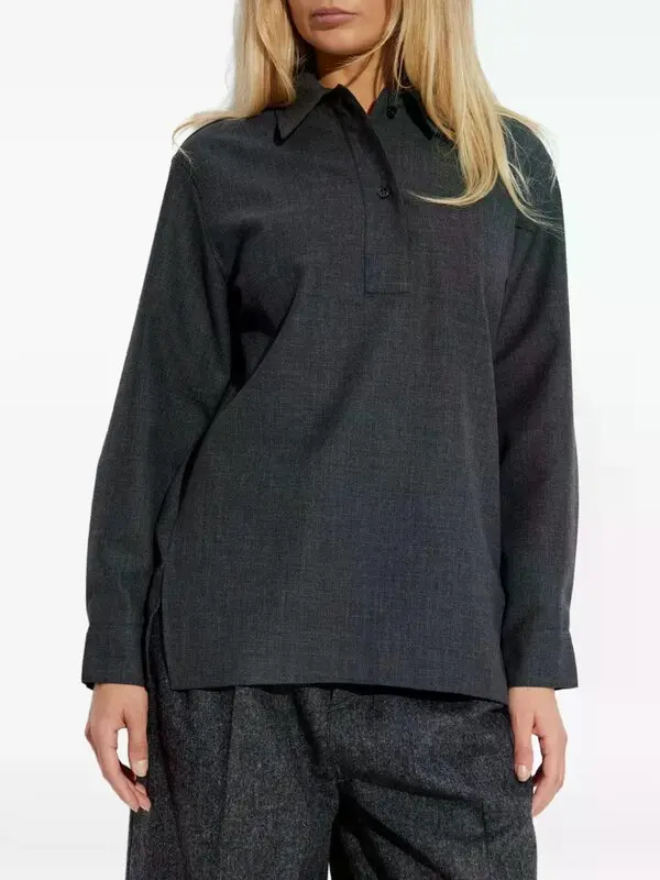 Studio Nicholson Long-sleeve Button-fastening Polo Top