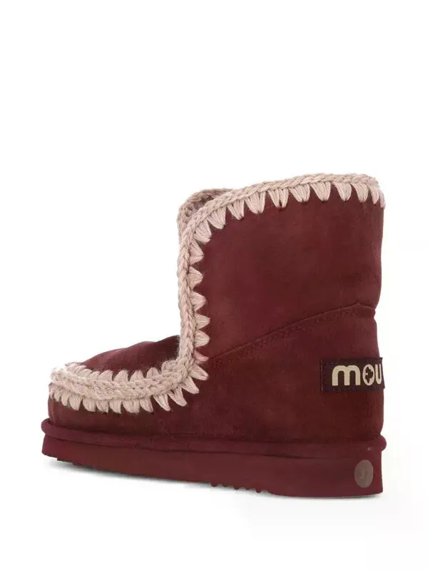 Mou Double-face Stitch-detail Boots