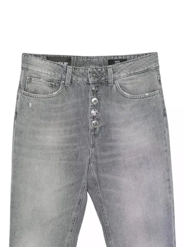 DONDUP Five-pocket Distressed Hem Jeans