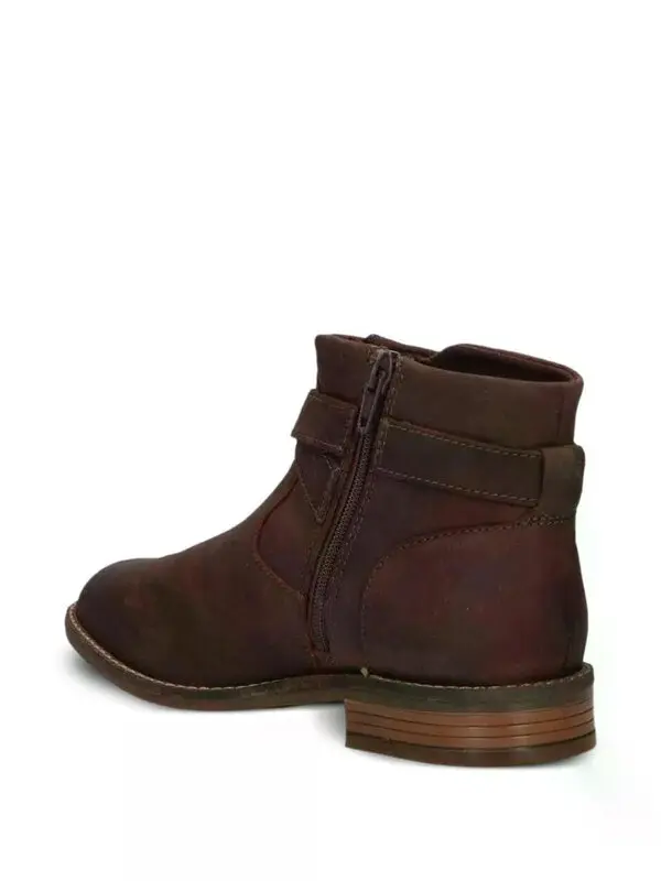 Clarks Brean Ankle Boots With Side Zip And Buckle Detail