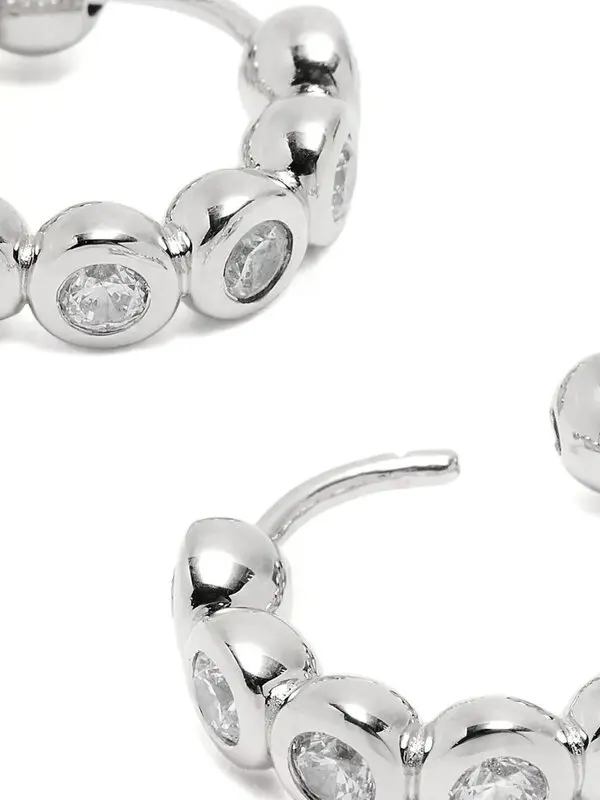 MISSOMA Small Tennis Hoop Earrings With Cz Embellishment