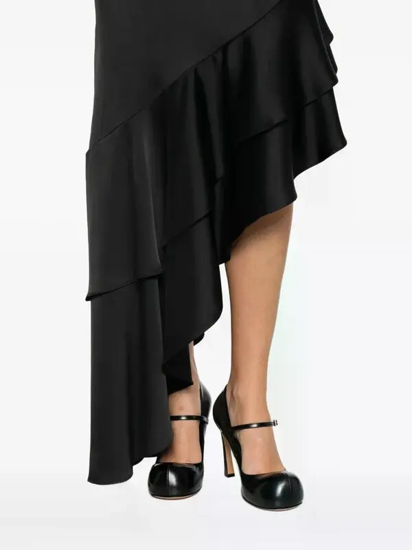 RHIZOME Aruna Ruffle-hem Midi Dress