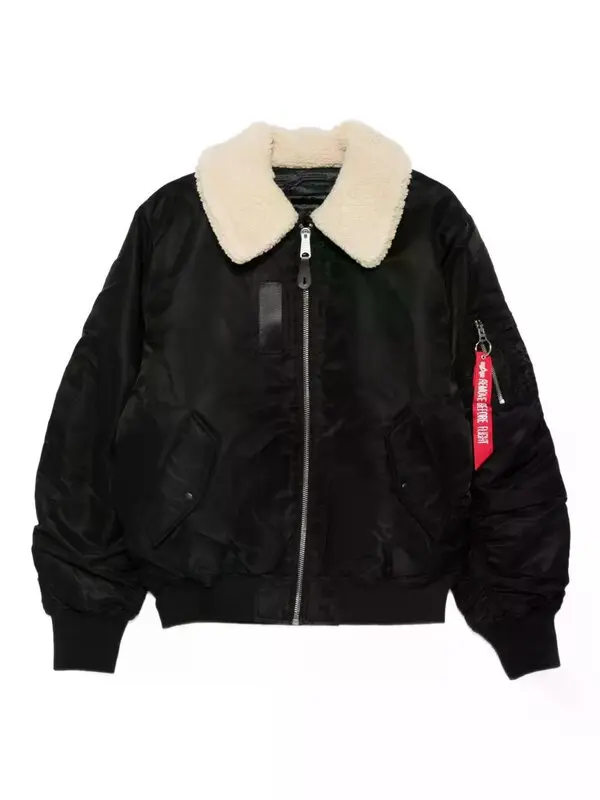 Alpha Industries B-15 Bomber Jacket With Shearling Collar