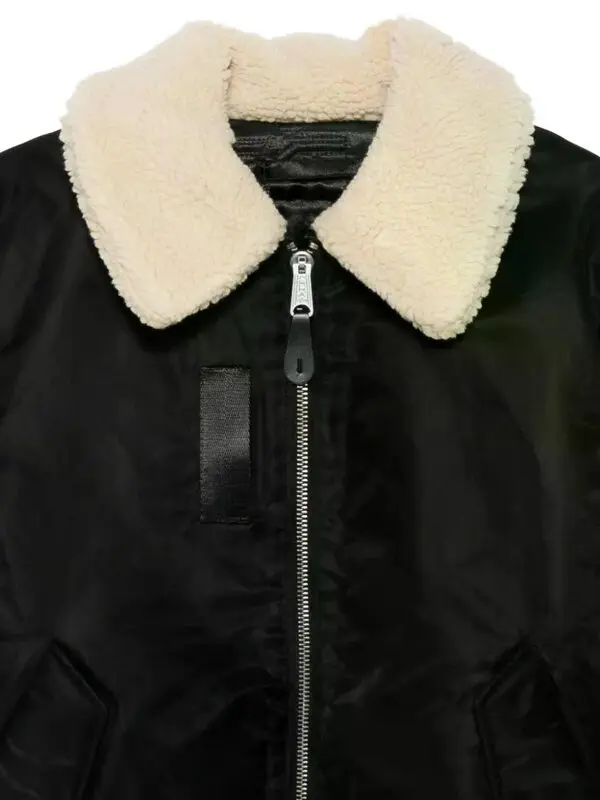 Alpha Industries B-15 Bomber Jacket With Shearling Collar