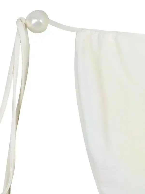 Magda Butrym Halterneck Bikini Top With Pearl Detail