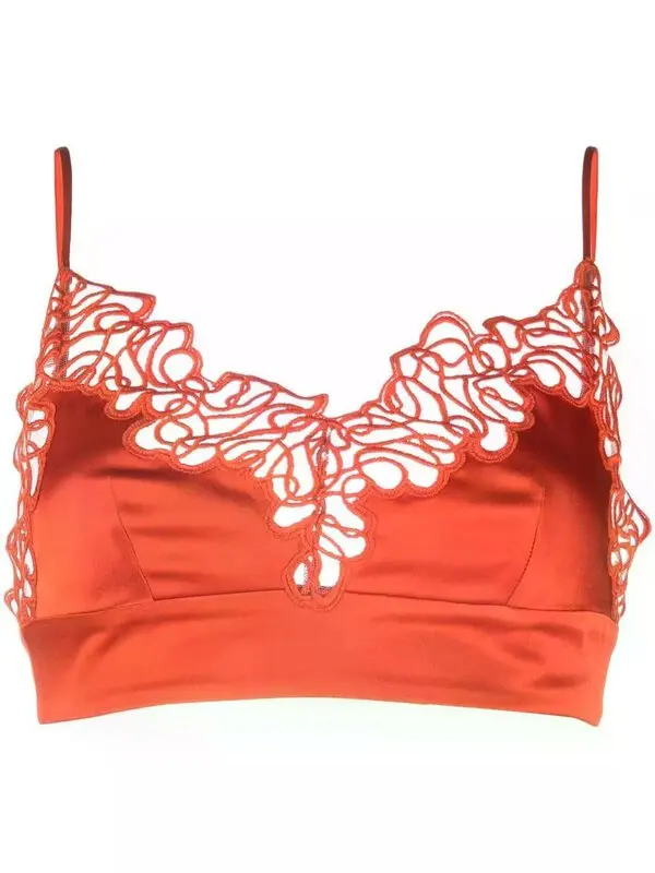 Stella McCartney Lace-trim Triangle Bra Top - Orange