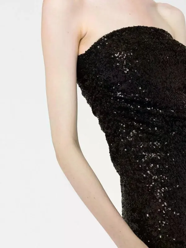 P.a.r.o.s.h Sequined Off-shoulder Knee-length Dress