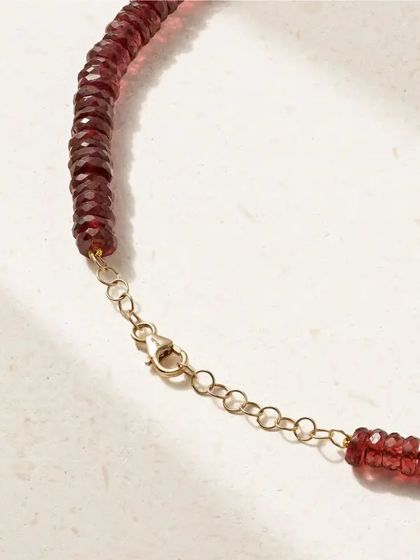 Jia Jia Faceted Garnet Bead Necklace