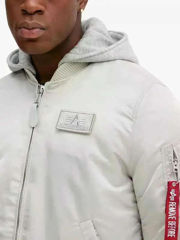 Alpha Industries Ma-1 Back-print Hooded Bomber Jacket
