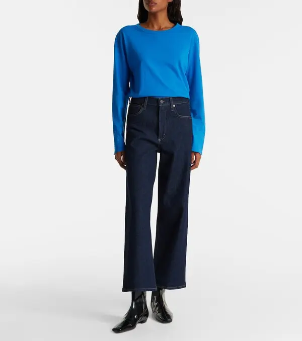 AGOLDE Ren Crop High-rise Wide-leg Jeans In Reissue