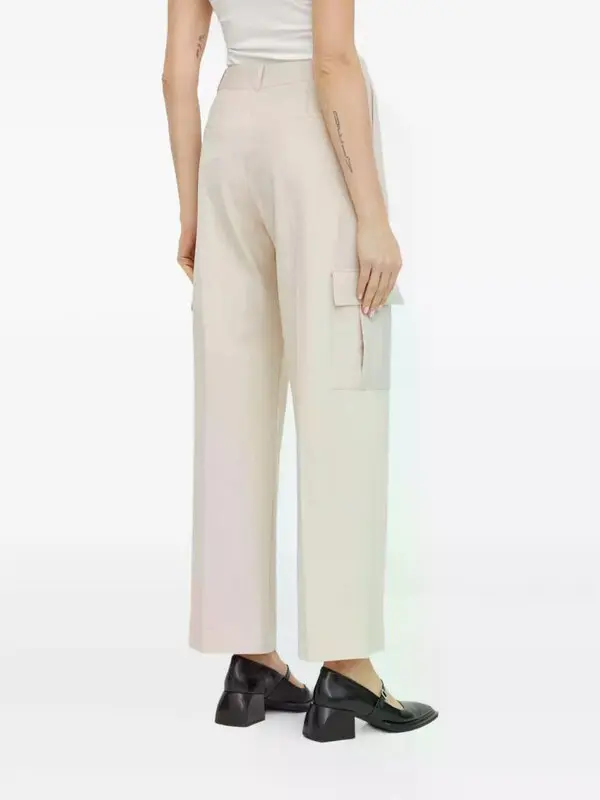 HERSKIND Beige Cargo Pocket Wide Leg Trousers