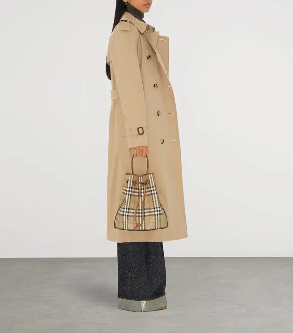 Burberry Small Check Bucket Bag