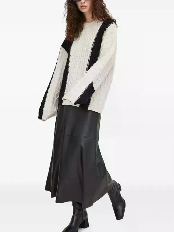 HERSKIND Cable Knit Panelled Sweater
