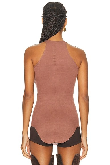 Rick Owens Ribbed Tank Top With Asymmetrical Hem