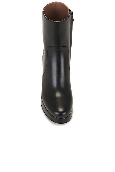 Valentino Garavani Fawcette Leather Platform Bootie - Nero