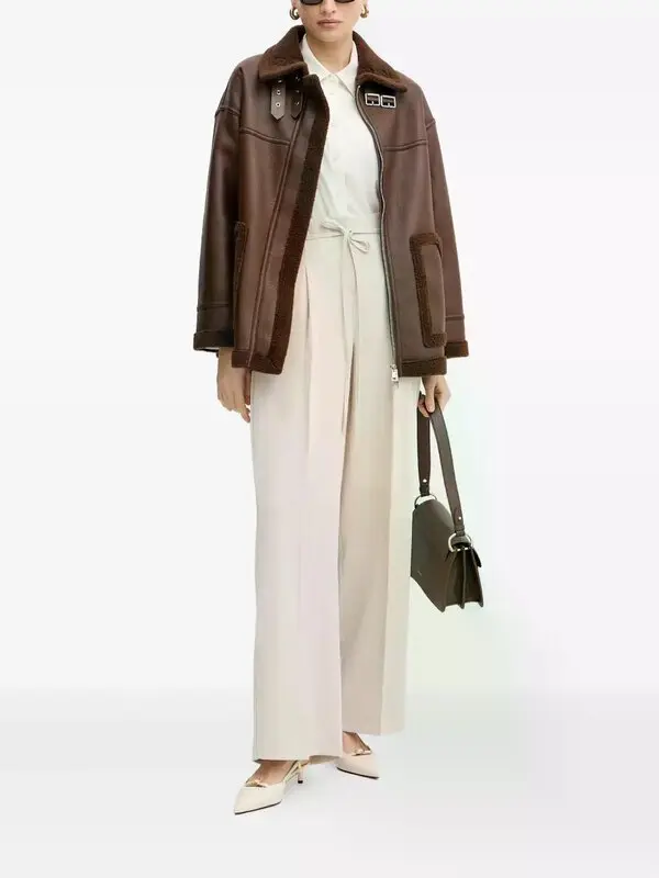 SILVIAN HEACH Buckle-detail Leather Jacket