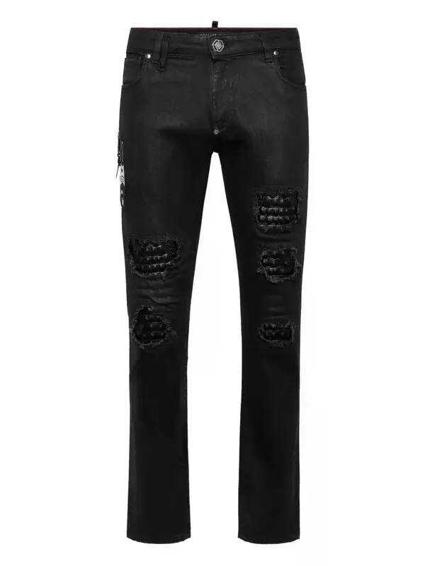 Philipp Plein Distressed Slim-fit Jeans