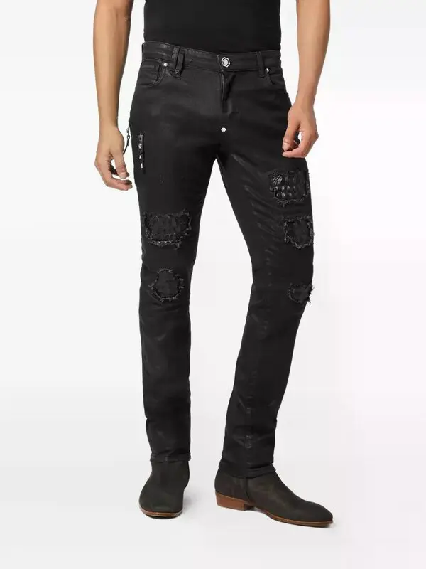 Philipp Plein Distressed Slim-fit Jeans