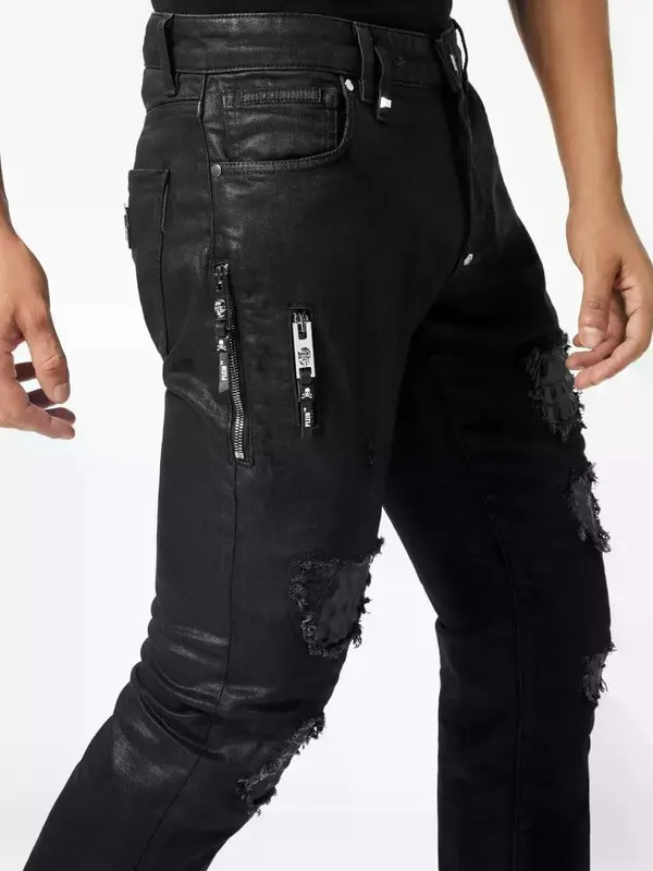 Philipp Plein Distressed Slim-fit Jeans