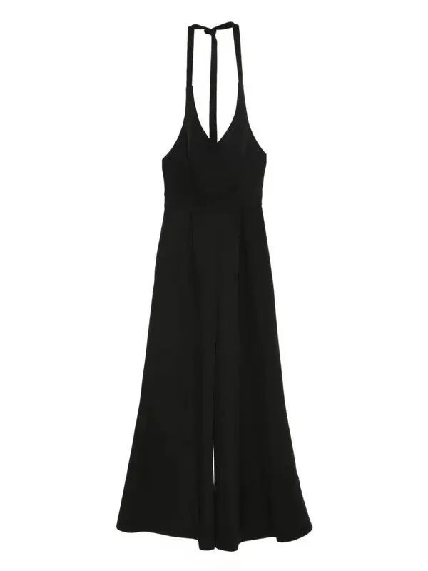 RHIZOME Rosalyn Jumpsuit With V-neck And Tie Fastening - Black
