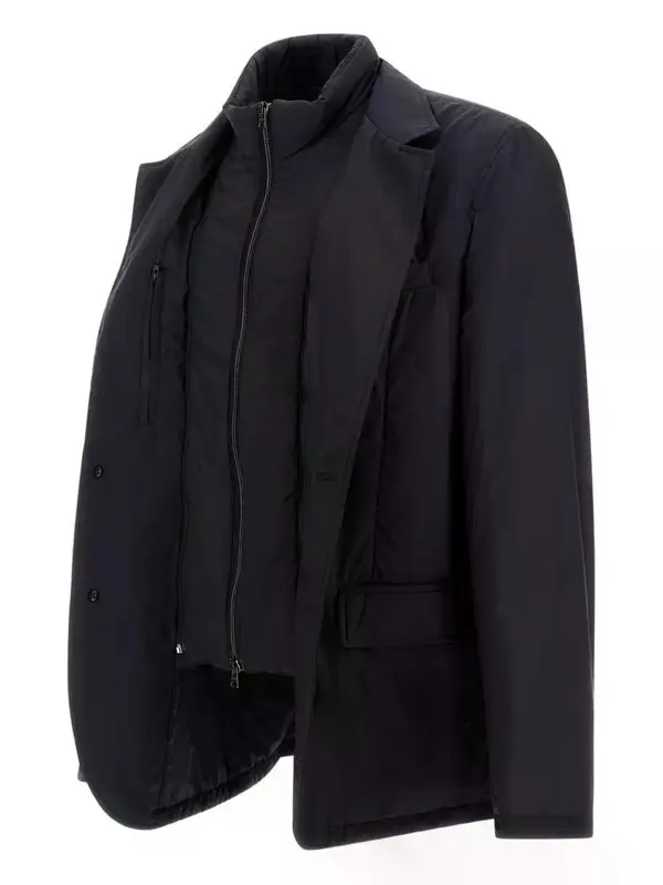 Herno Two-button Jacket With Detachable Padded Bib