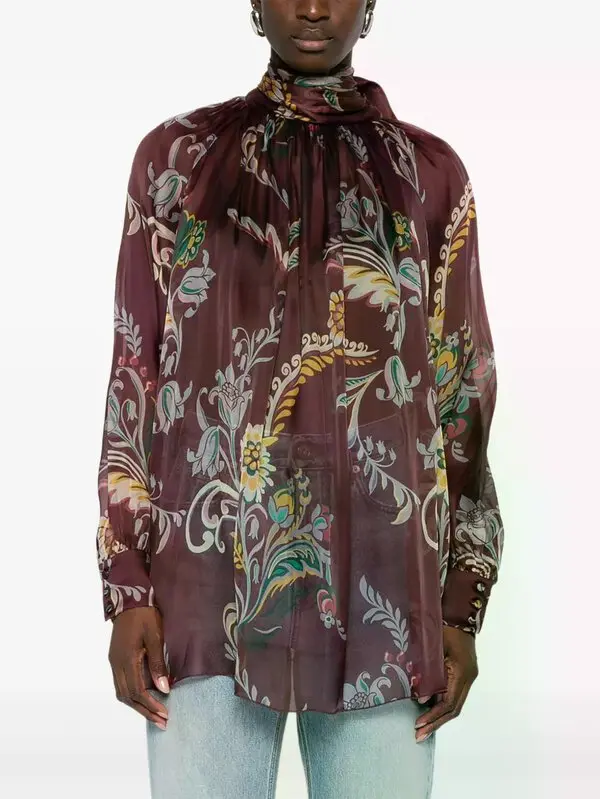 Etro Paisley-print Silk Blouse