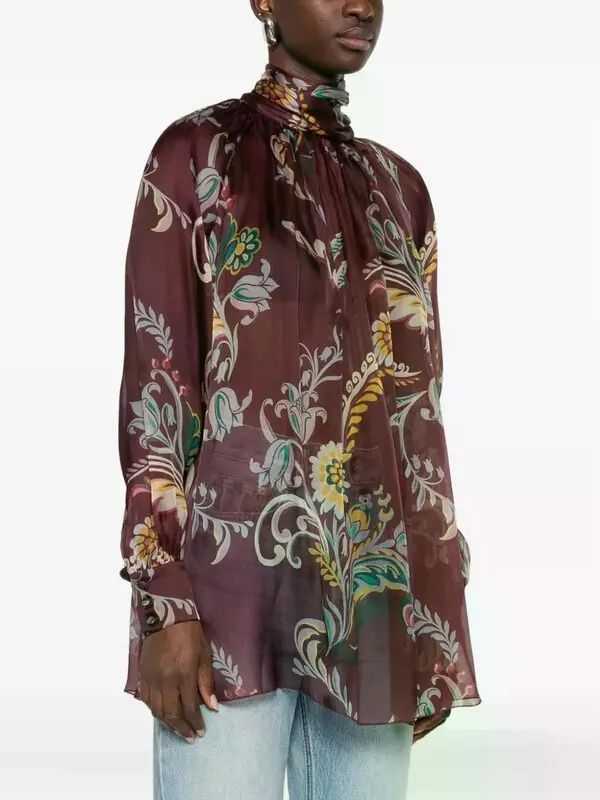 Etro Paisley-print Silk Blouse