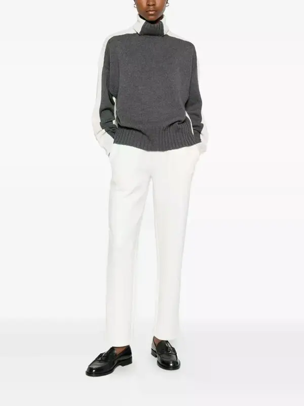 TWINSET Elasticated Waistband Straight Leg Trousers