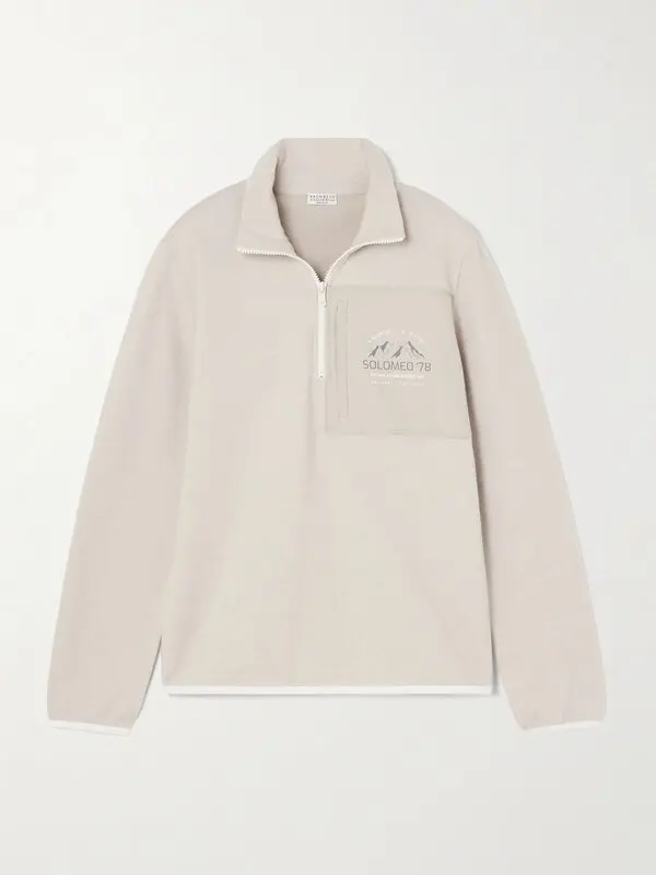 Brunello Cucinelli Cashmere-blend Sweatshirt With Alpine Logo