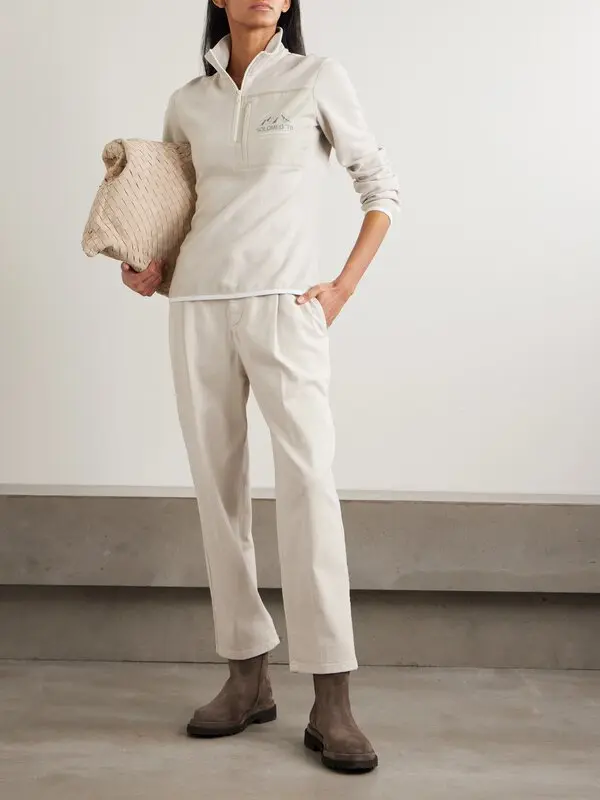 Brunello Cucinelli Cashmere-blend Sweatshirt With Alpine Logo