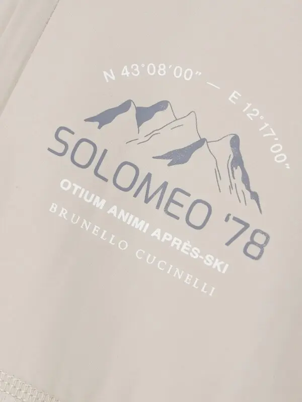 Brunello Cucinelli Cashmere-blend Sweatshirt With Alpine Logo
