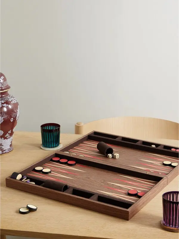 L'Objet Fortuny Wood Backgammon Set - Red