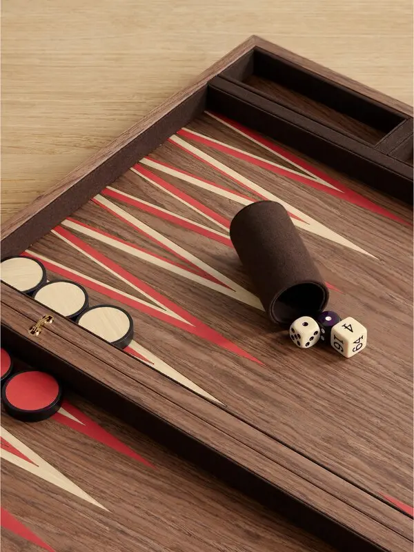 L'Objet Fortuny Wood Backgammon Set - Red