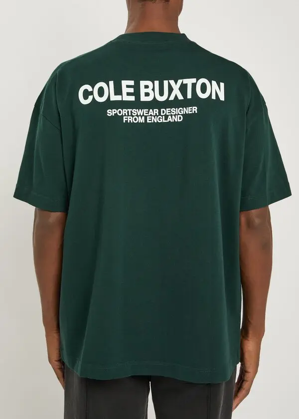 COLE BUXTON Logo-print Cotton T-shirt - Green