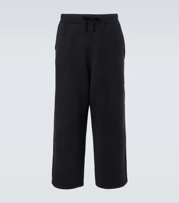 A.PRESSE Vintage Cotton Jersey Sweatpants - Black
