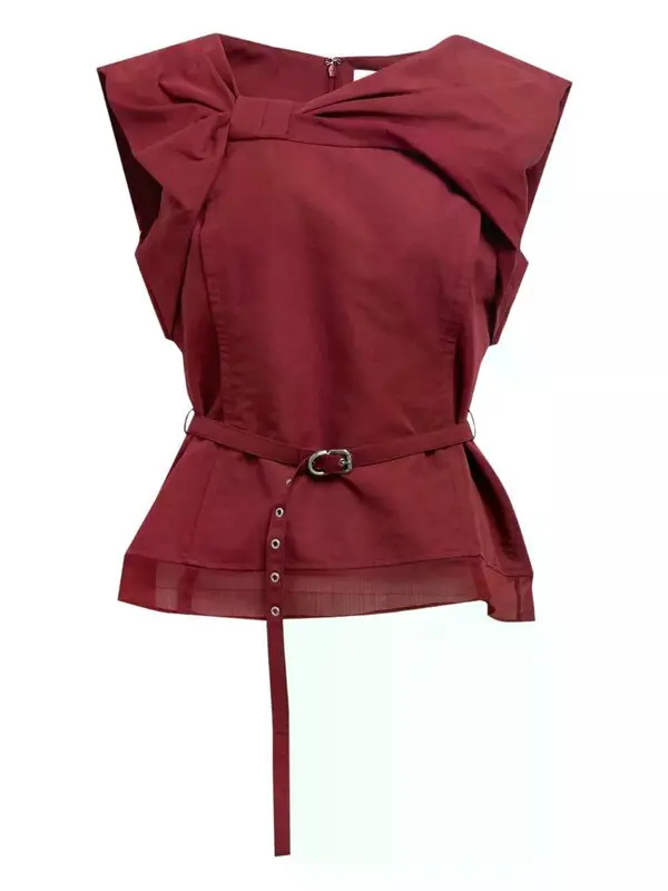 3.1 Phillip Lim Bow Belted Sleeveless Top - Red