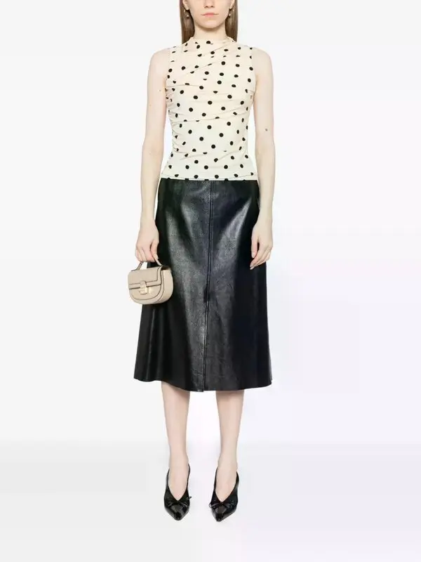 REFORMATION Marlo Knit Top Polka Dot