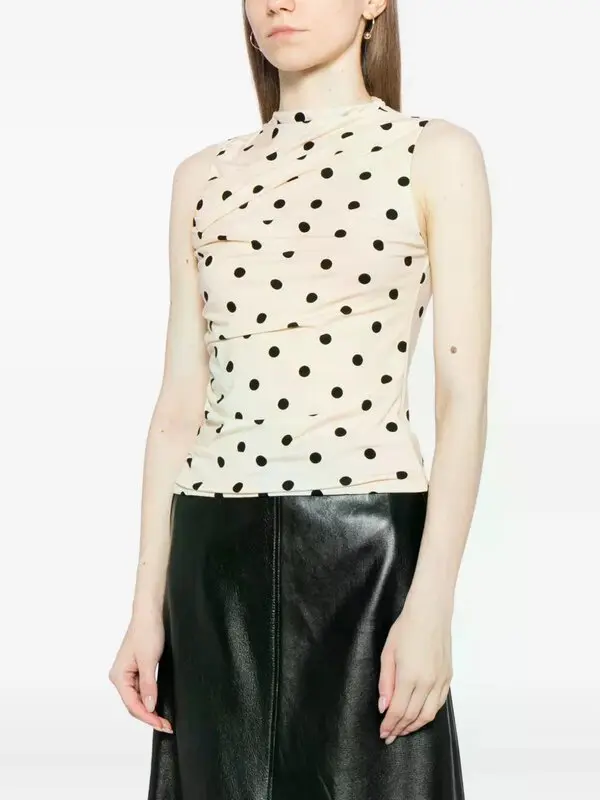 REFORMATION Marlo Knit Top Polka Dot