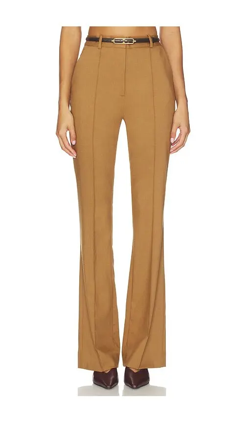 Veronica Beard Gracie Pant With Belt - Nude