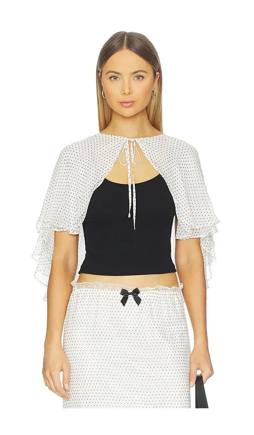 TANNER FLETCHER Myrtle Layered Cape - Ivory
